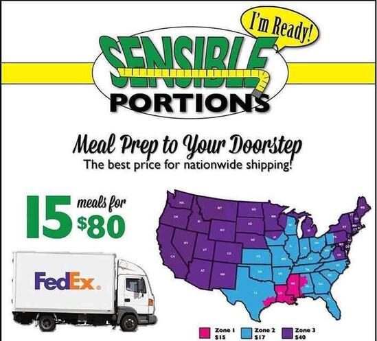 Menu at Sensible Portions Meals restaurant, Mandeville