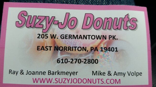 Menu at Suzy Jo Donuts, East Norriton, 205 W Germantown Pike