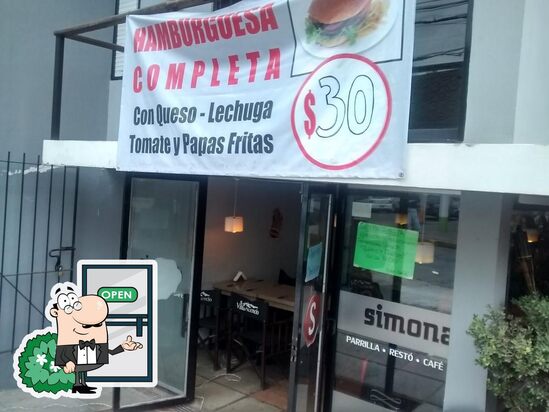 Menu at Simona cafeteria, General Rodríguez