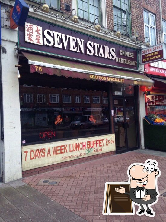 Menu at Seven Stars restaurant, Surbiton, 76 Tolworth Broadway