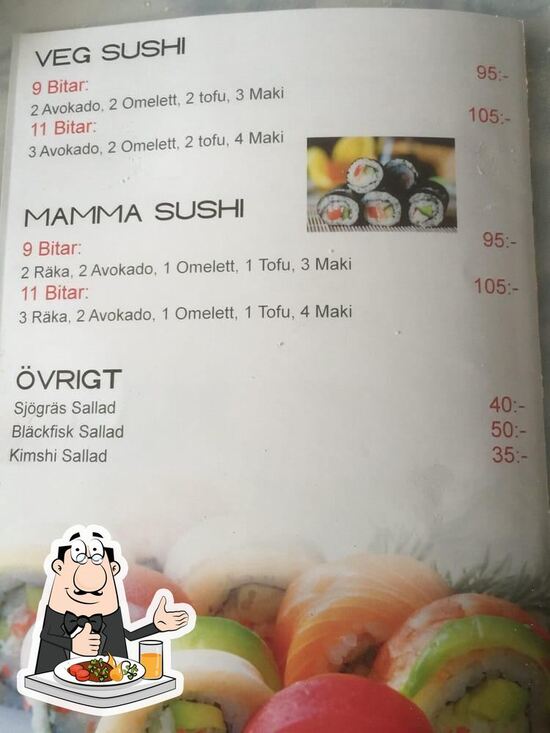 Menu at Sushi by Kyoto Frösunda restaurant, Solna, Gustav III:s ...