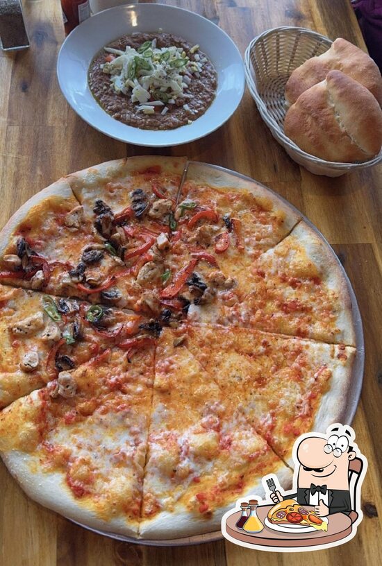 Menu at Green Pizza restaurant, Calgary