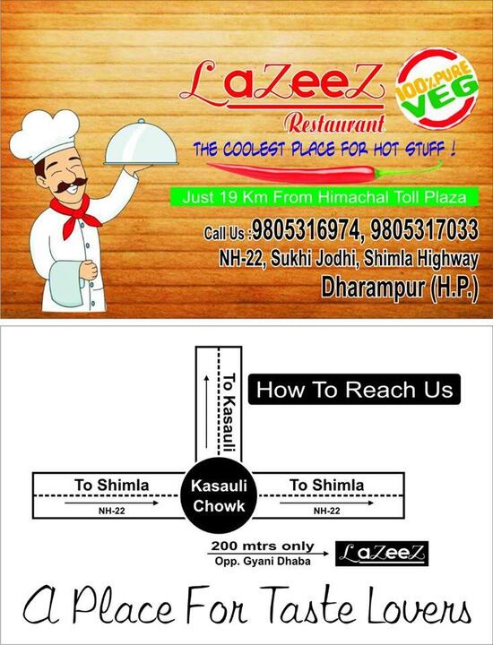 Menu at LaZeeZ Restaurant, Dharampur