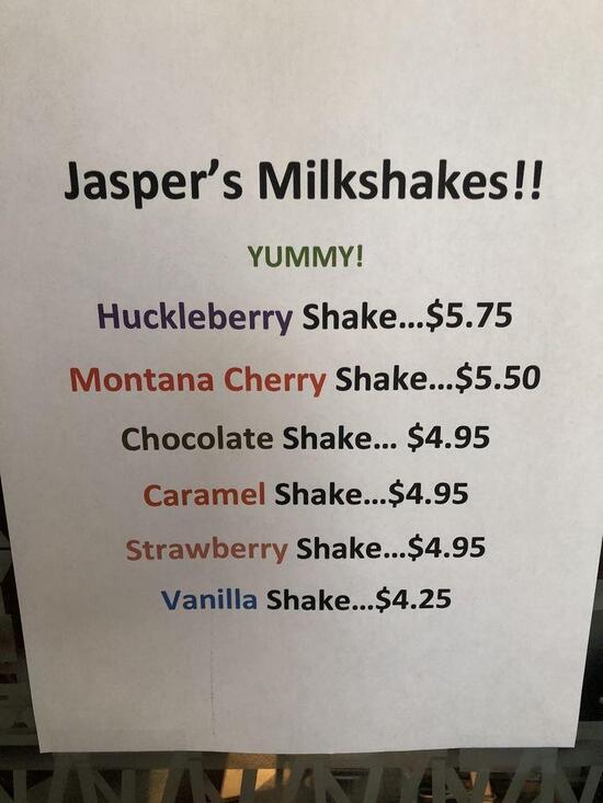 Menu at Jasper's Restaurant, Saint Regis