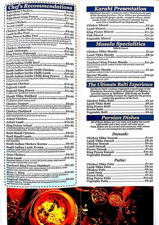 Menu at Safar Indian Restaurant, Axminster, Axminster