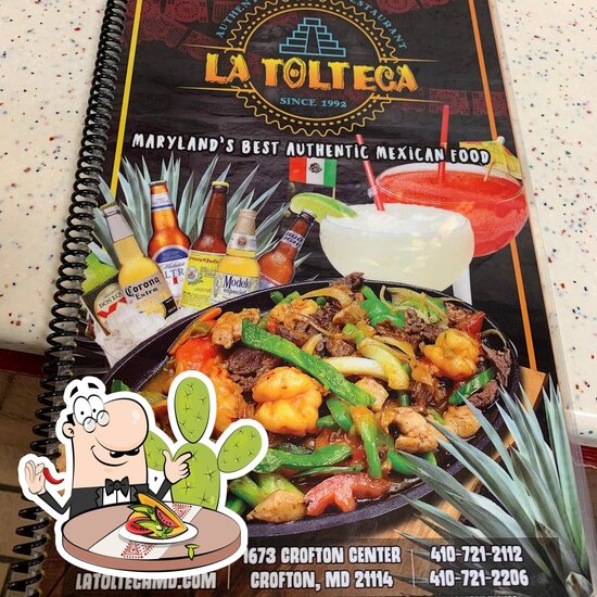 Menu at La Tolteca restaurant, Crofton