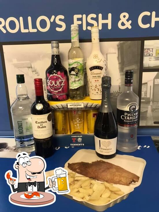 Menu at Rollo's Fish & Chips fast food, Lesmahagow