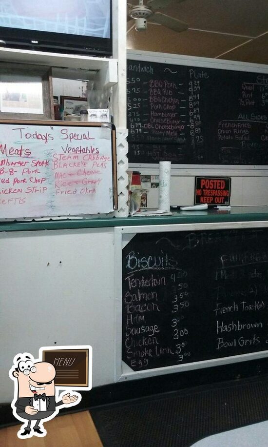 Menu at CJ's BBQ, Woodville