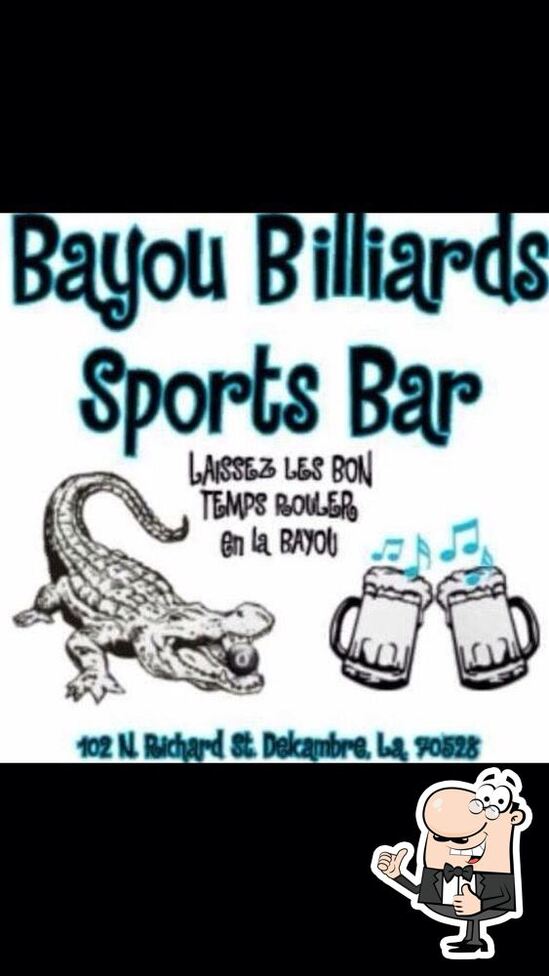 Menu at Bayou Billiards Sports Bar, Delcambre
