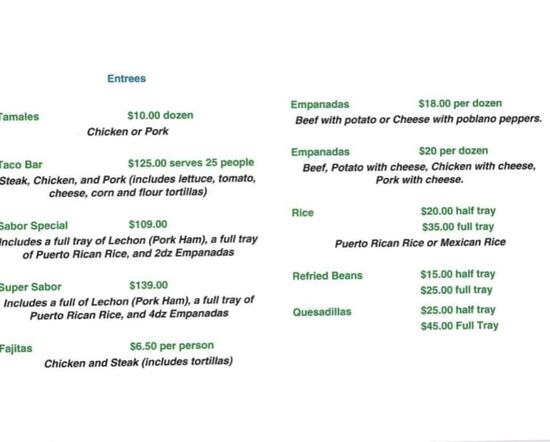 Menu at Froggie Latin Kitchen restaurant, Cedar Lake