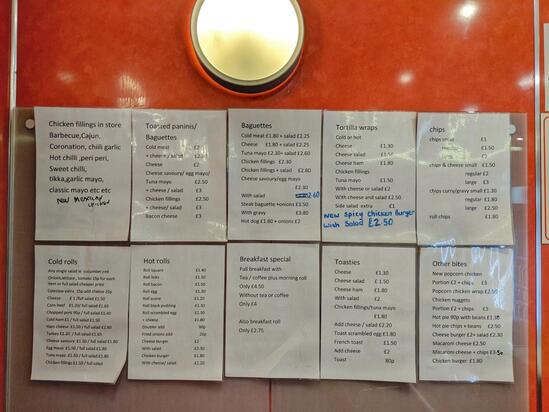 Menu at Get Stuffed, Glasgow, 74 Royston Rd