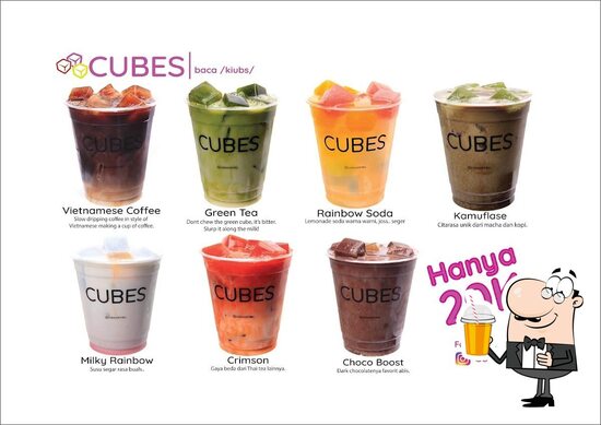 Menu at CUBES Drinks - PVJ cafe, Bandung