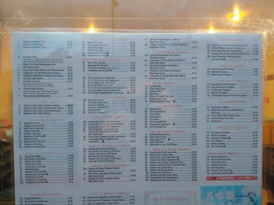 Menu at New Golden Delight Takeaway restaurant, Alford