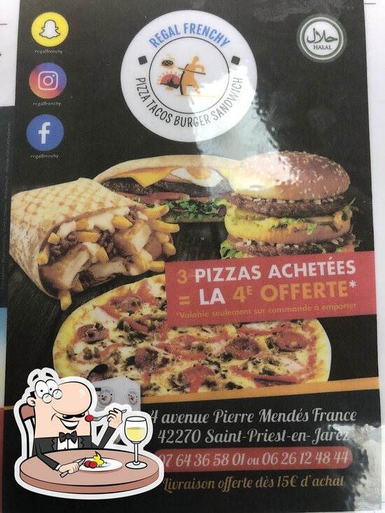 Menu au Regal frenchy restaurant, Saint-Priest-en-Jarez