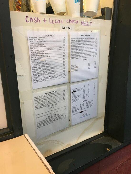 Menu at The Malt Shop fast food, Natchez