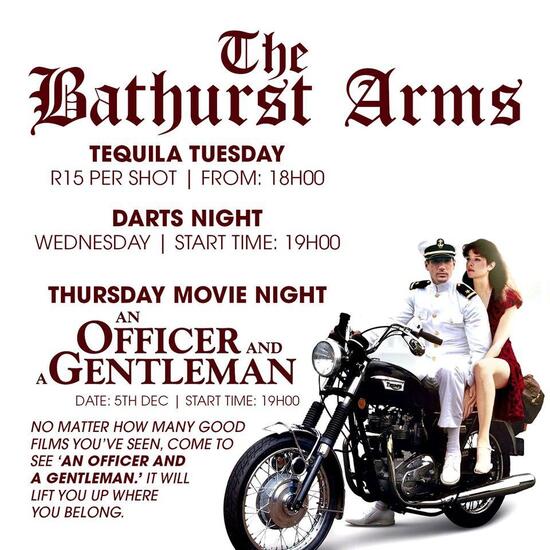 Menu at The Bathurst Arms pub & bar, Bathurst