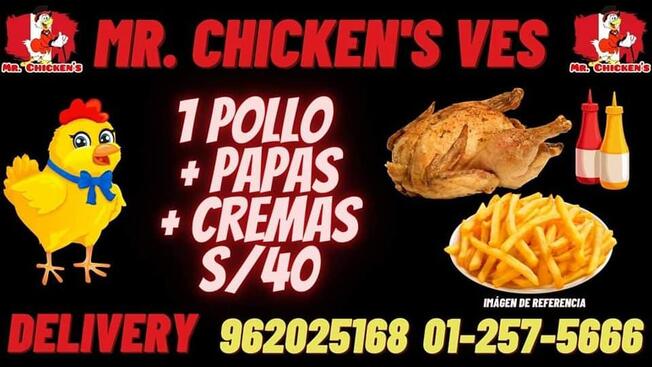 Menu at Mr. Chicken's VES. restaurant, Peru