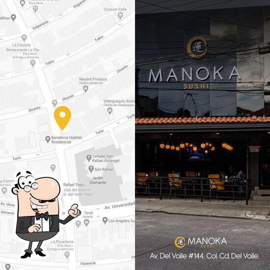 Menu at Manoka Sushi restaurant, Tepic