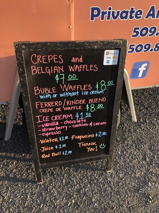 Menu at Delicious Crepes & Waffles desserts, Pasco