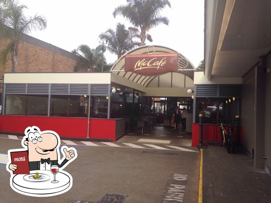 Menu at McDonald's fast food, Brookvale