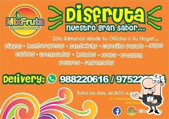 Menu at PIZZERIA - FUENTE DE SODA "MIX FRUTA", Atalaya