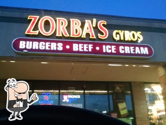Menu at Zorba's Gyros restaurant, Orland Park