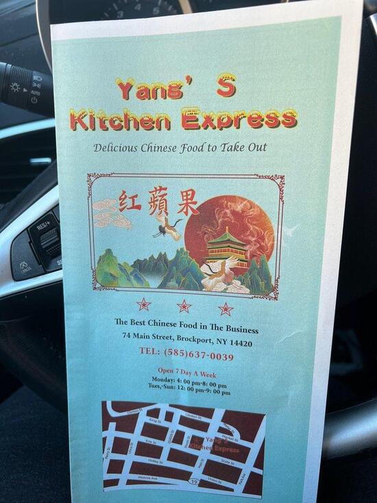 Menu at Yangs Kitchen Express restaurant, Brockport
