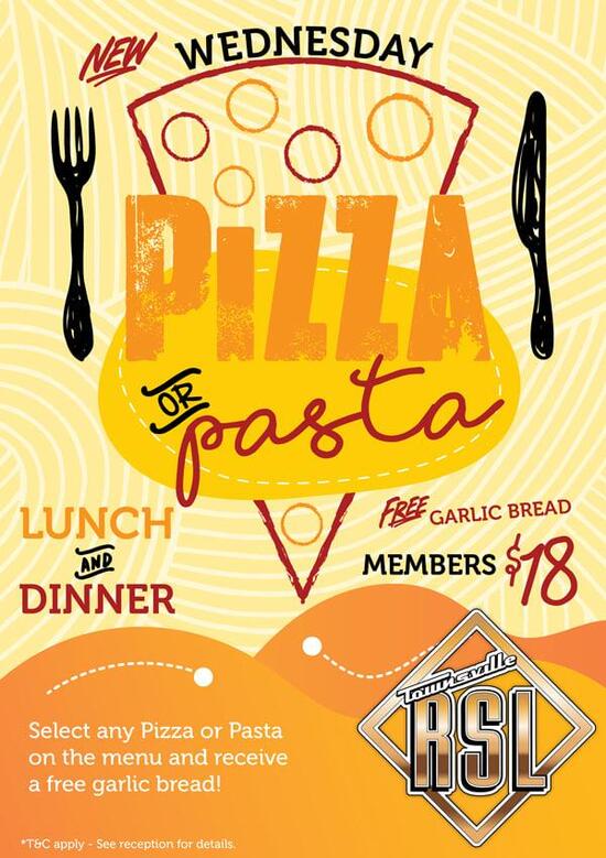 Menu at Townsville RSL Club, Hyde Park