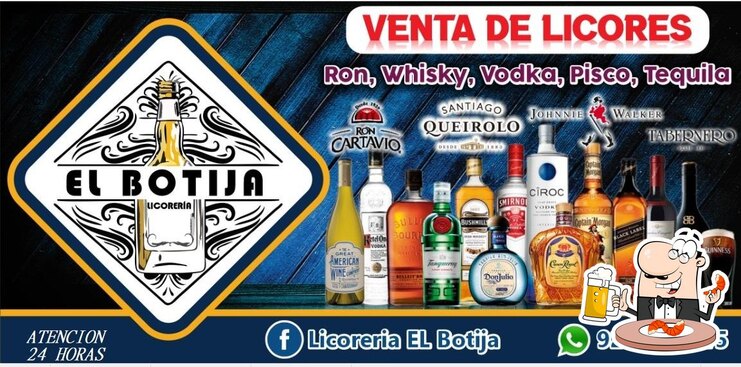 Carta del pub y bar Licorería El Botija, Ciudad Constitución