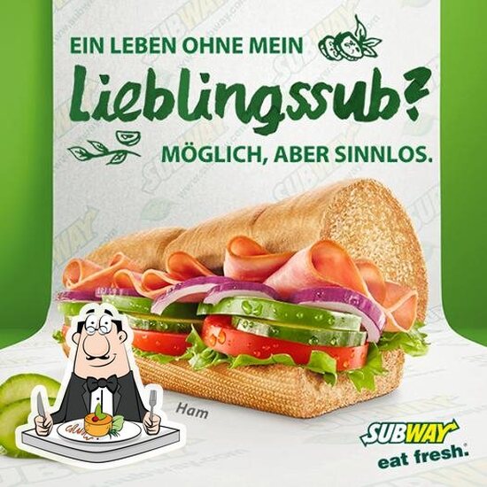Speisekarte von Subway-Restaurant, Bexbach