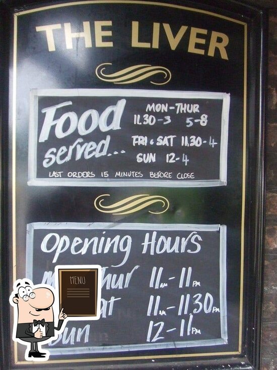 Menu at The Liver pub & bar, Liverpool