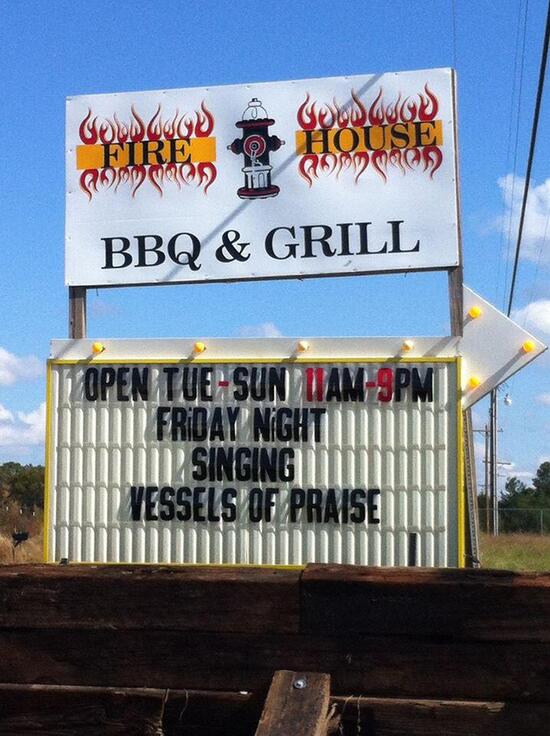 Menu at Firehouse BBQ & Grill, Gray Court