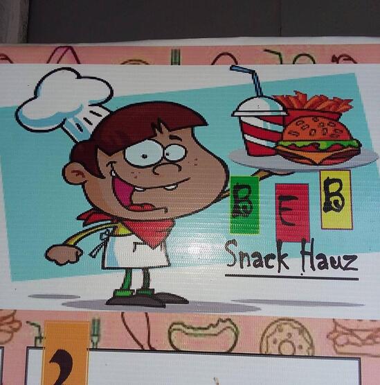 Menu at Beb's Snack Hauz restaurant, Bongabong