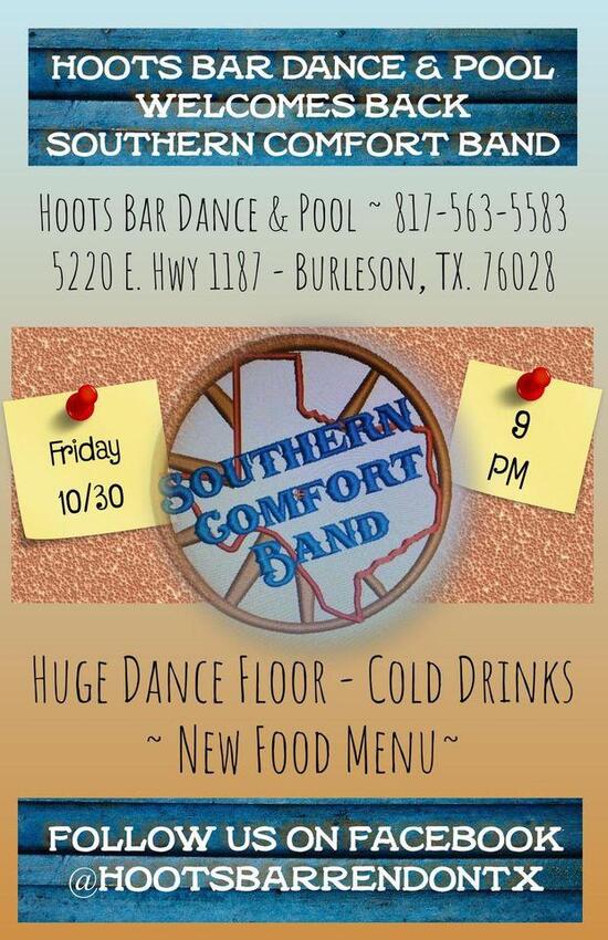Menu at Hoots Bar Dance and Pool, Burleson