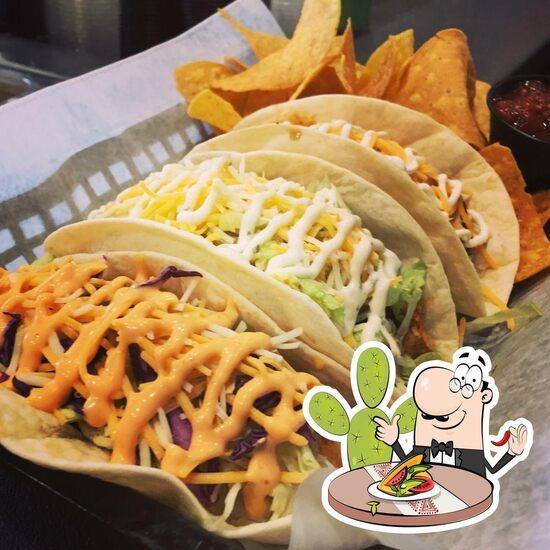 Menu at Tacoholics restaurant, Brick