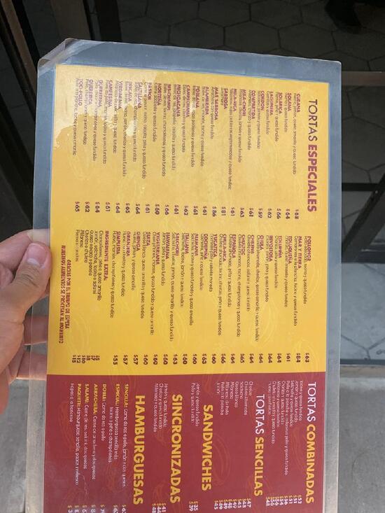 Carta del restaurante Torti-Ricas, Santiago del Querétaro, Calle Luis M ...