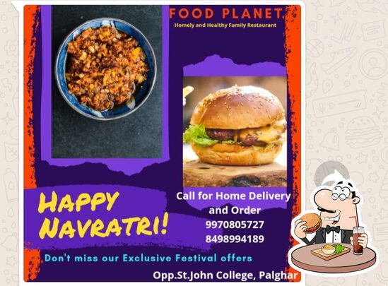 Menu at Food Planet, Palghar
