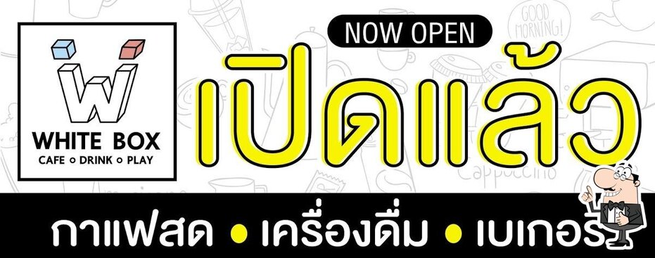 Menu at WHITE BOX Cafe, Rayong