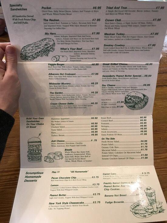 Menu at Serendipity Gourmet Deli desserts, Cary