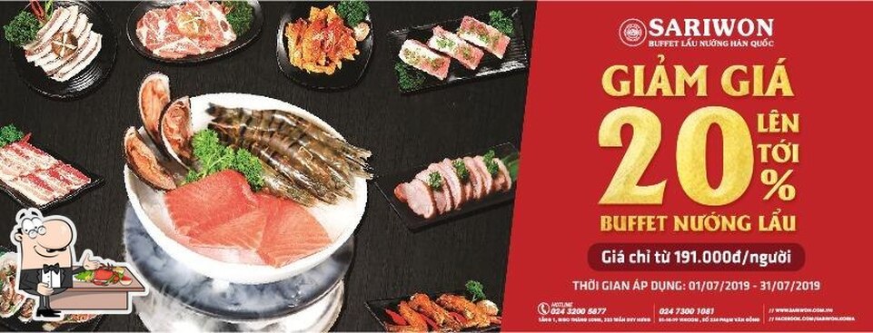 Menu at Sariwon Restaurant, Hanoi, 234 Phạm Văn Đồng