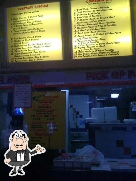 Menu at Maria's Taco Shop restaurant, Modesto, W Orangeburg Ave