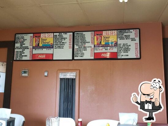 Menu at Twister Cafe, Wakita