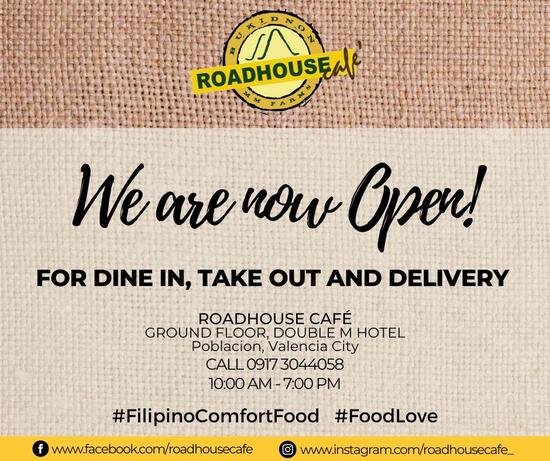 Menu at Roadhouse Café cafe, Valencia City, W34R+3M3