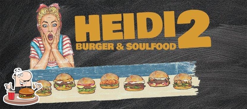 Menu at Heidi2 Burger & Soulfood restaurant, Solingen