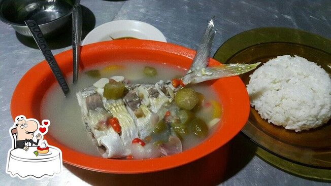 Menu at Sari Indah seafood restaurant, Indonesia