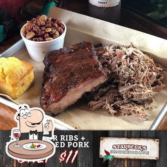 Menu at Starbeck's Smokehouse BBQ, Cedar Falls