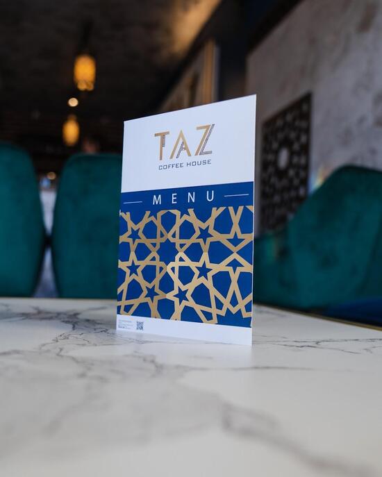 Menu at Taz coffee house (Arabic coffee), Coventry