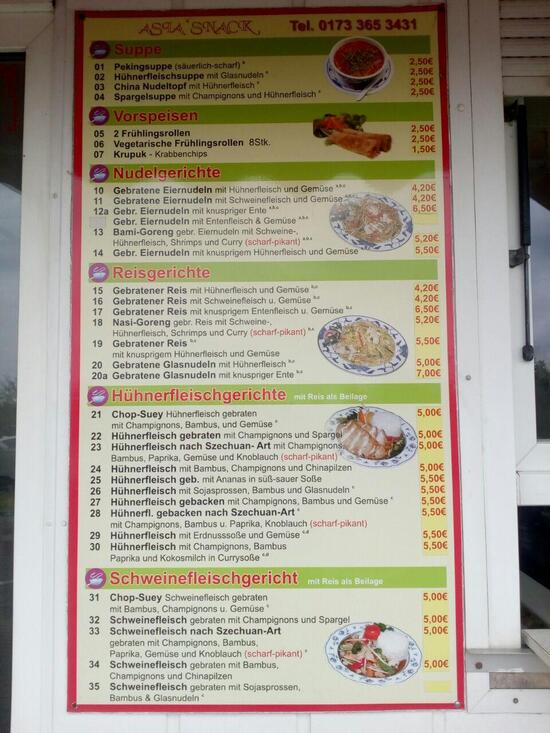 Carta de Asia Snack & Döner Kebab, Bannewitz