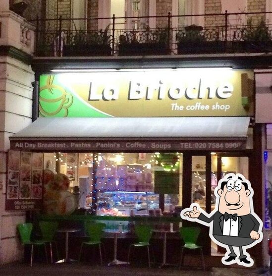 Menu at La Brioche cafe, London, 40 Old Brompton Rd
