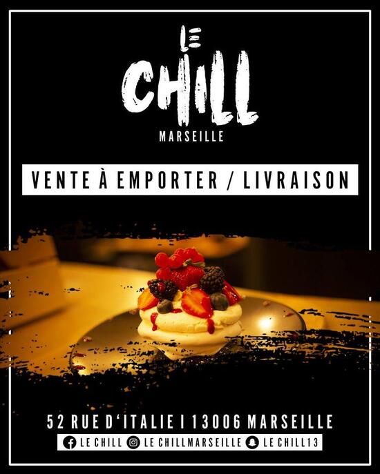 Menu at Le Chill restaurant, Marseille, 52 Rue d'Italie